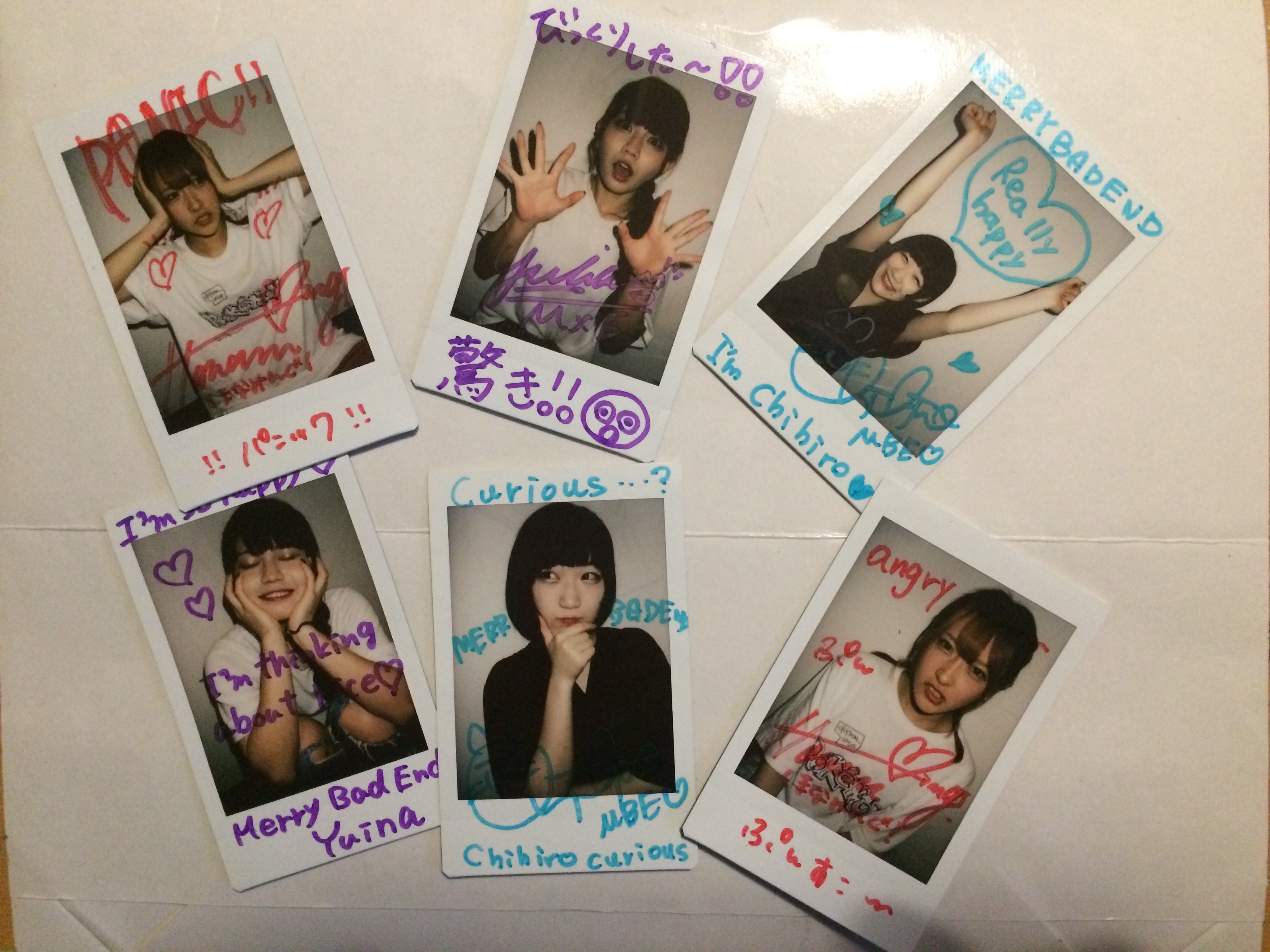 Merry Bad End “Emotional Faces” Cheki Set – Idol Underworld